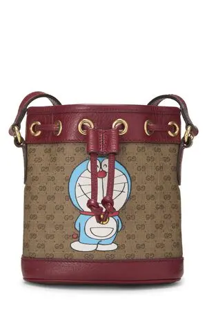 Gucci Doraemon X Coated Canvas Bucket Bag - Red