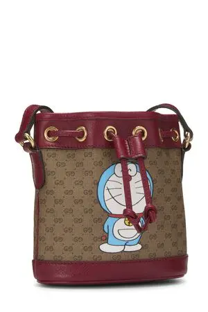 Gucci Doraemon X Coated Canvas Bucket Bag - Red