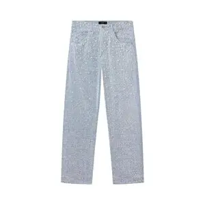 PURPLE BRAND Textured Pearl Straight Leg Denim