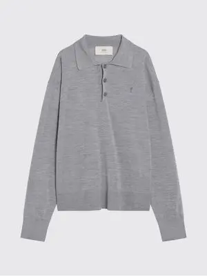 Ami Collared Polo Shirt - Grey