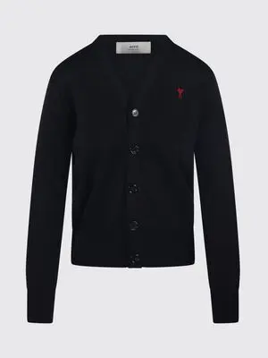 AMI Paris Wool Cardigan - Black