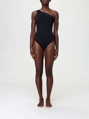 Versace One-shoulder Swimsuit - Black