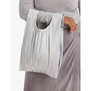 Baggu Pleated Metallic-woven Tote Bag