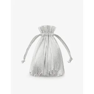 Baggu Pleated Metallic-woven Tote Bag