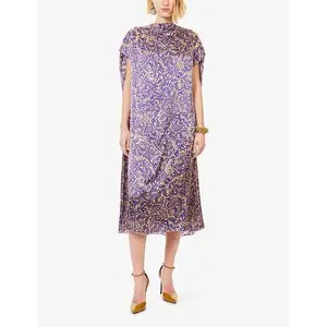 Dries Van Noten Diria Printed Silk Midi Dress