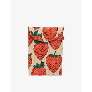 Baggu Strawberry Puffy Woven 13/14' Laptop Case - One-color