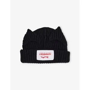 CHARLES JEFFREY LOVERBOY Knitted Beanie Hat - Black