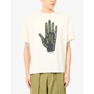STORY MFG. Grateful Short-sleeve Cotton T-shirt - Ecru