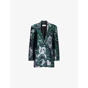 Dries Van Noten Bastis Single-breasted Jacquard Woven Jacket