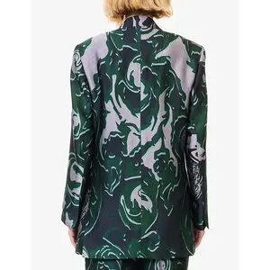 Dries Van Noten Bastis Single-breasted Jacquard Woven Jacket