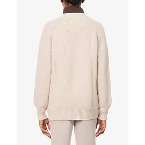 Varley Sitges Button-through Knitted Cardigan - Cement