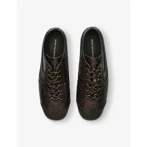 Dries Van Noten Dustin Leather Trainers - Dark Brown