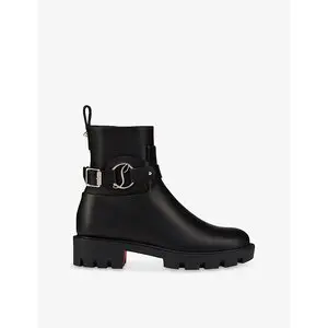 CHRISTIAN LOUBOUTIN Dianouchette Lug Flat Boots - Black