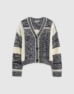 Madewell Marled Patchwork Cardigan