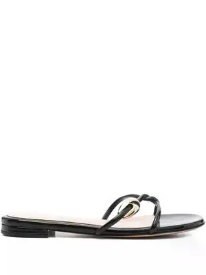 GIANVITO ROSSI Knotted Strap Sandals - Black