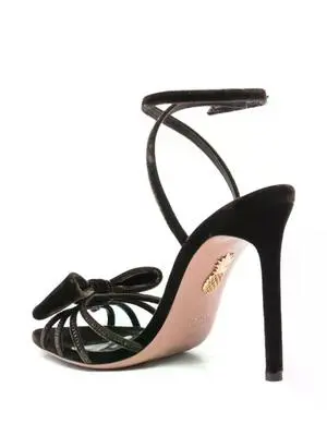 AQUAZZURA 105mm Bow Ankle-strap Sandals
