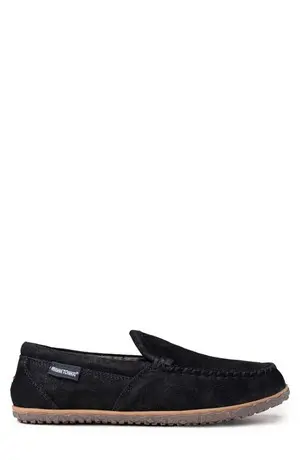Minnetonka Tilden Slipper - Black Ruff