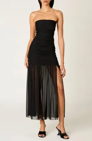Stretch Mesh Evening Dresses
