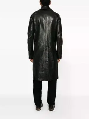 DEEPTI Double-breasted Leather Coat