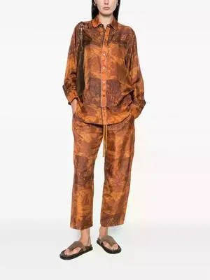 PIERRE-LOUIS MASCIA Patchwork Printed Trousers
