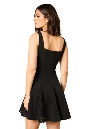 OASIS Lace Godet Mini Dress