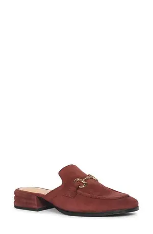 SAINT G Savannah Suede Mule With Bit Hardware - Burgundy