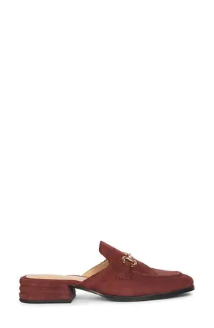 SAINT G Savannah Suede Mule With Bit Hardware - Burgundy