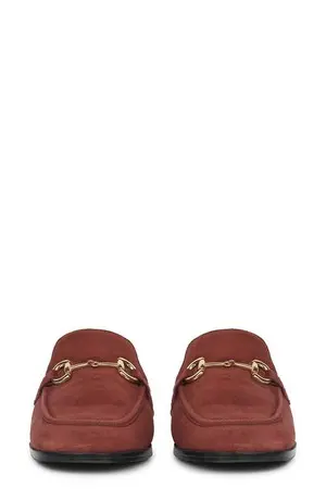 SAINT G Savannah Suede Mule With Bit Hardware - Burgundy