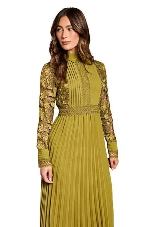 Coast Long Sleeve Lace Midi Shirt Dress