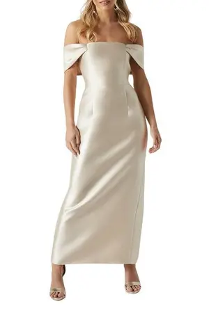 Coast Column Midi Bridesmaid Dress - Champagne