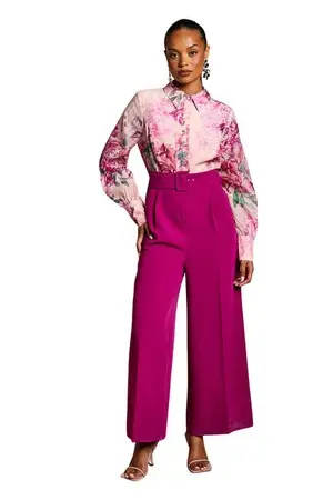 Coast Petite Wide Leg Jumpsuit - Plum