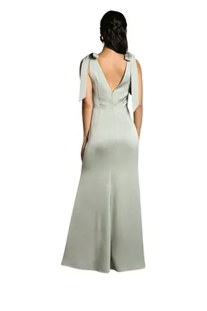 Coast Petite Satin A-line Maxi Dress - Sage