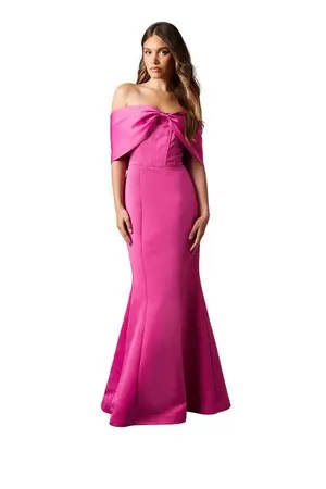 Coast Fishtail Maxi Off-the-shoulder Occasion Dress - Pink