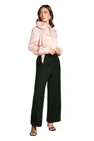 Coast Satin Jacquard Corsage 2-in-1 Jumpsuit - Blush