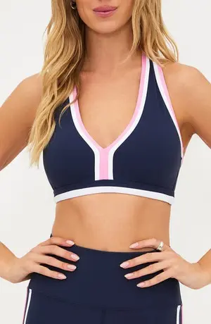 Beach Riot Ida Racerback Sports Bra - Sleet Colorblock