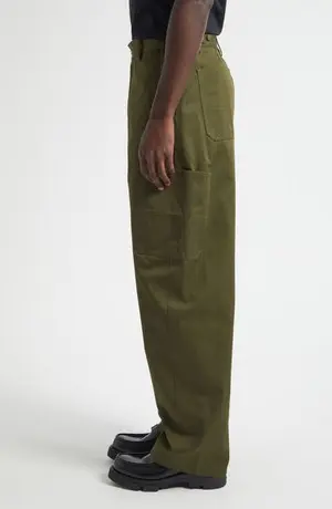 Givenchy Cotton Canvas Cargo Trousers - Khaki