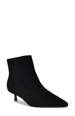 Nine West Turrel Pointed Toe Kitten Heel Booties - Black