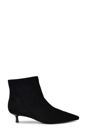 Nine West Turrel Pointed Toe Kitten Heel Booties - Black
