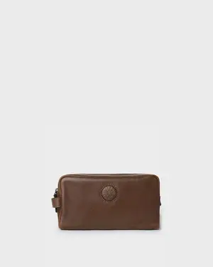 OSPREY LONDON The Compass Leather Washbag