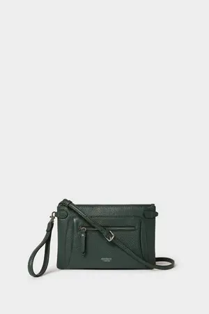 OSPREY LONDON The Ruby Leather Crossbody Bag Forest