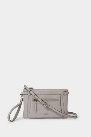 OSPREY LONDON Ruby Leather Crossbody Clutch - Stone