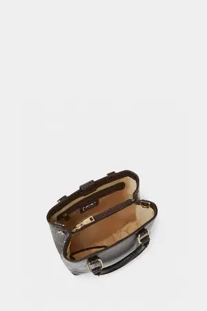 OSPREY LONDON Mini Adaline Croc Embossed Leather Grab Bag