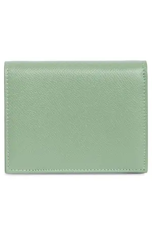FERRAGAMO Gancini Compact Wallet - Seagrass/lucky Charme