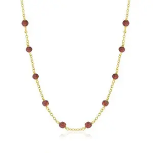 THE LOVERY FINE JEWELRY Bead Chain Necklace - Garnet