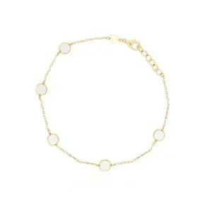 THE LOVERY FINE JEWELRY Bubble Chain Bracelet - Mother Of Pearl