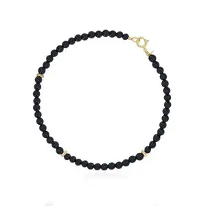 THE LOVERY FINE JEWELRY 14k Yellow Gold Beaded Bracelet - Onyx
