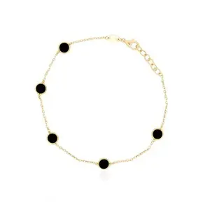 THE LOVERY FINE JEWELRY Bubble Chain Bracelet - Onyx
