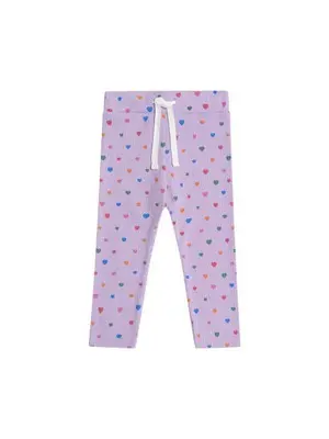 HUXBABY I Heart Cake Rib Leggings - Purple Rose