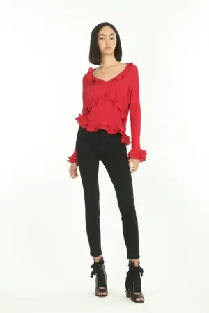 SECRET PON-PON Sander Blouse - Lipstick Red