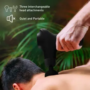 PURSONIC 3-speed Massage Gun & Vibrating Foam Roller - Black